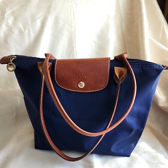 Longchamp | Bags | Longchamp Le Pliage Original Large Navy Nylon With ...